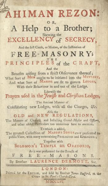 Parallel lives of Freemasons Laurence Dermott and Thomas Dunckerley